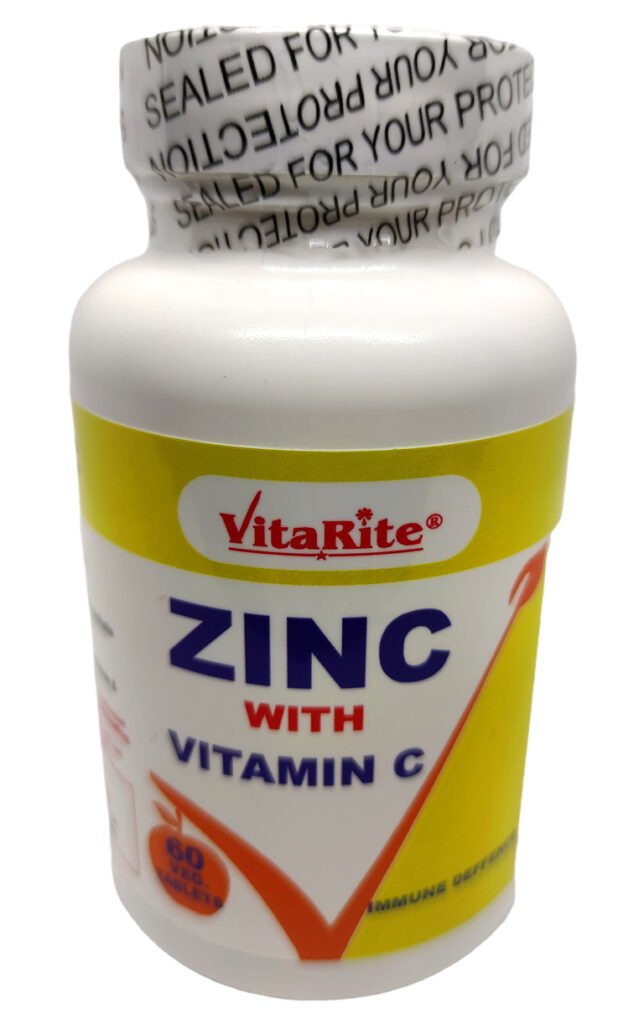 ZINC 20MG WITH VITAMIN C 100MG. 60 TABLETS - VitaRite Vitamins Health ...