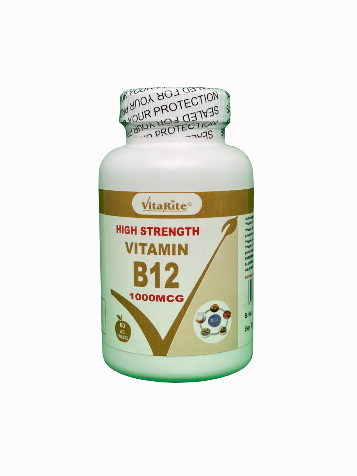 MEGA B12 1000MG TABLETS 60'S - VitaRite Vitamins Health Supplement ...